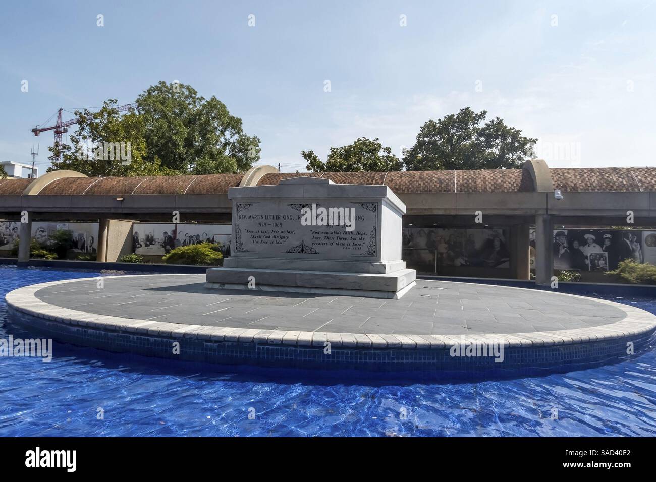 The tomb of Martin Luther King Jr. and Coretta Scott King lies across ...