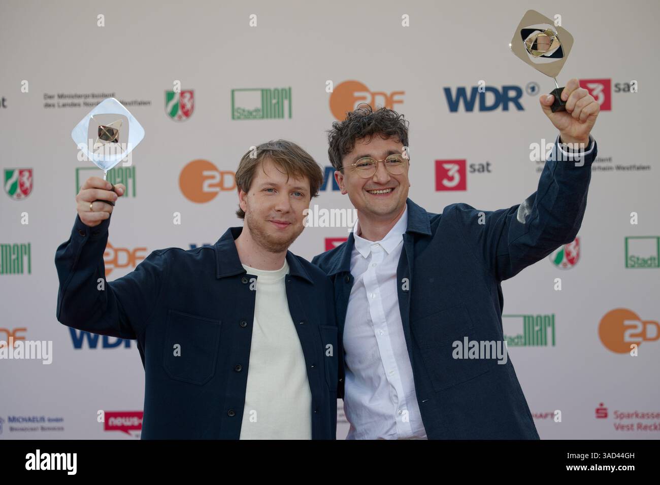 04 April 2025, North Rhine-Westphalia, Marl: Authors Jonathan Schörning ...
