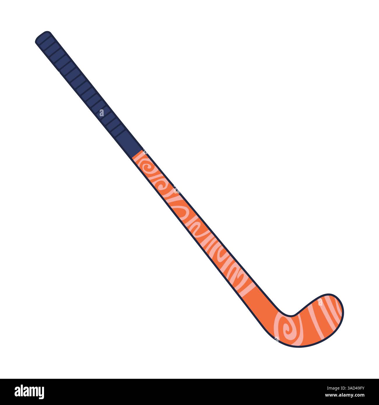 Grass hockey stick vector icon. Wooden field hockey stick illustration ...
