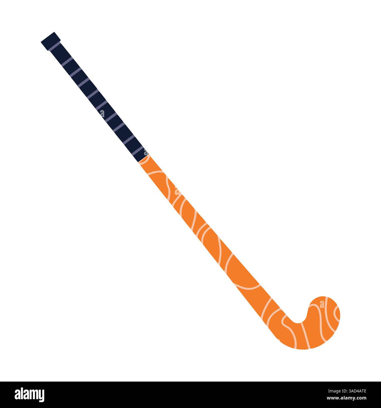 Grass hockey stick vector icon. Wooden field hockey stick illustration ...