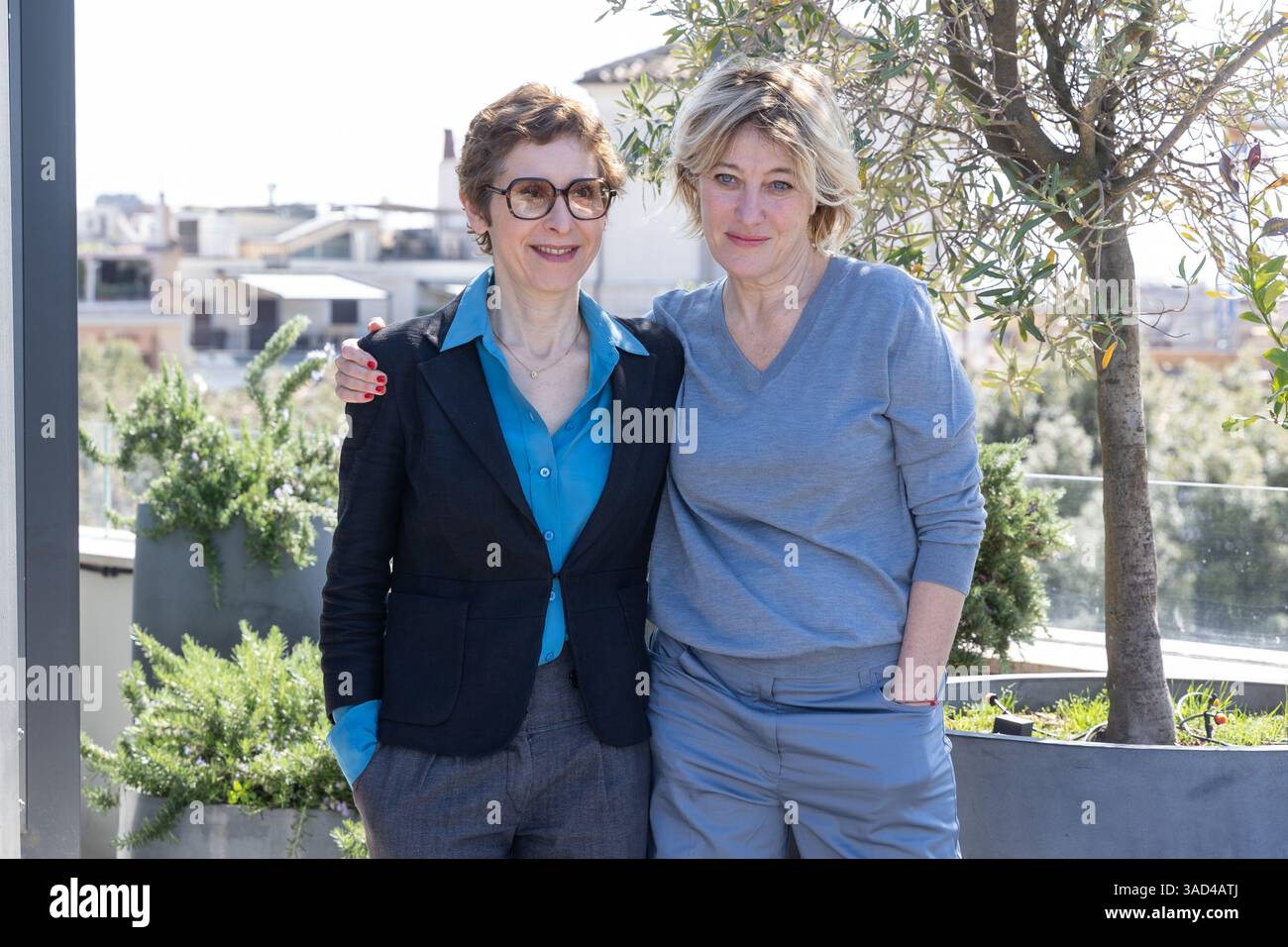 April 3, 2025, Roma, Rm, Italy: The actress Valeria Bruni Tedeschi and ...