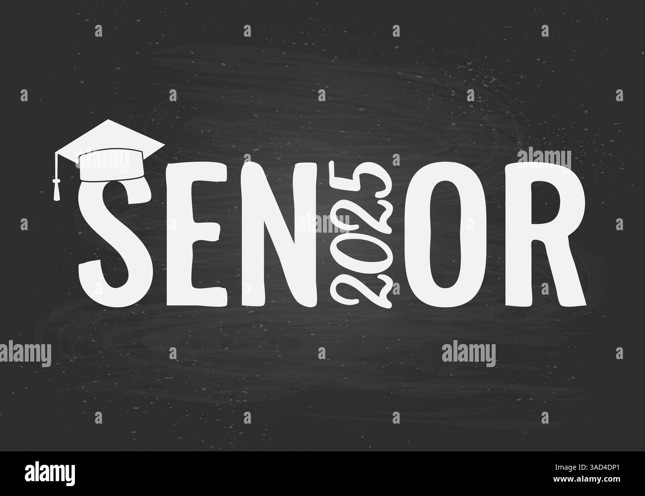 Seniors 2025 lettering on chalkboard background. Congratulations to ...
