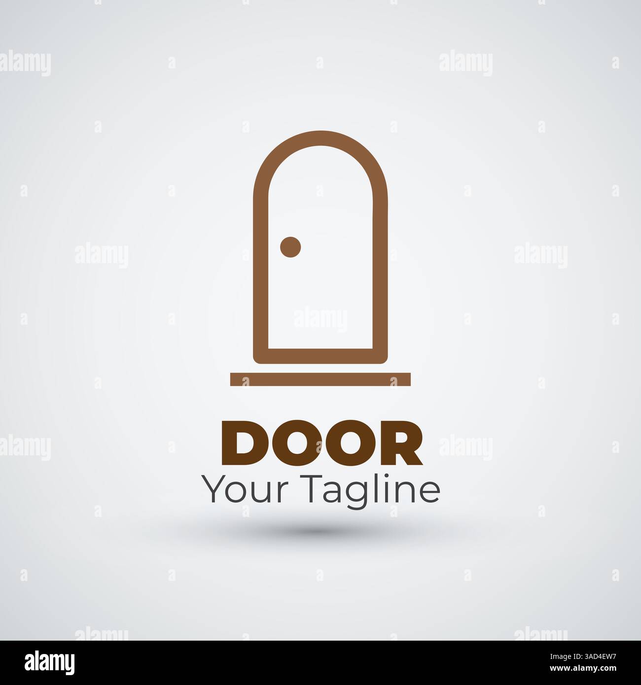 Simple old white door Stock Vector Images - Alamy