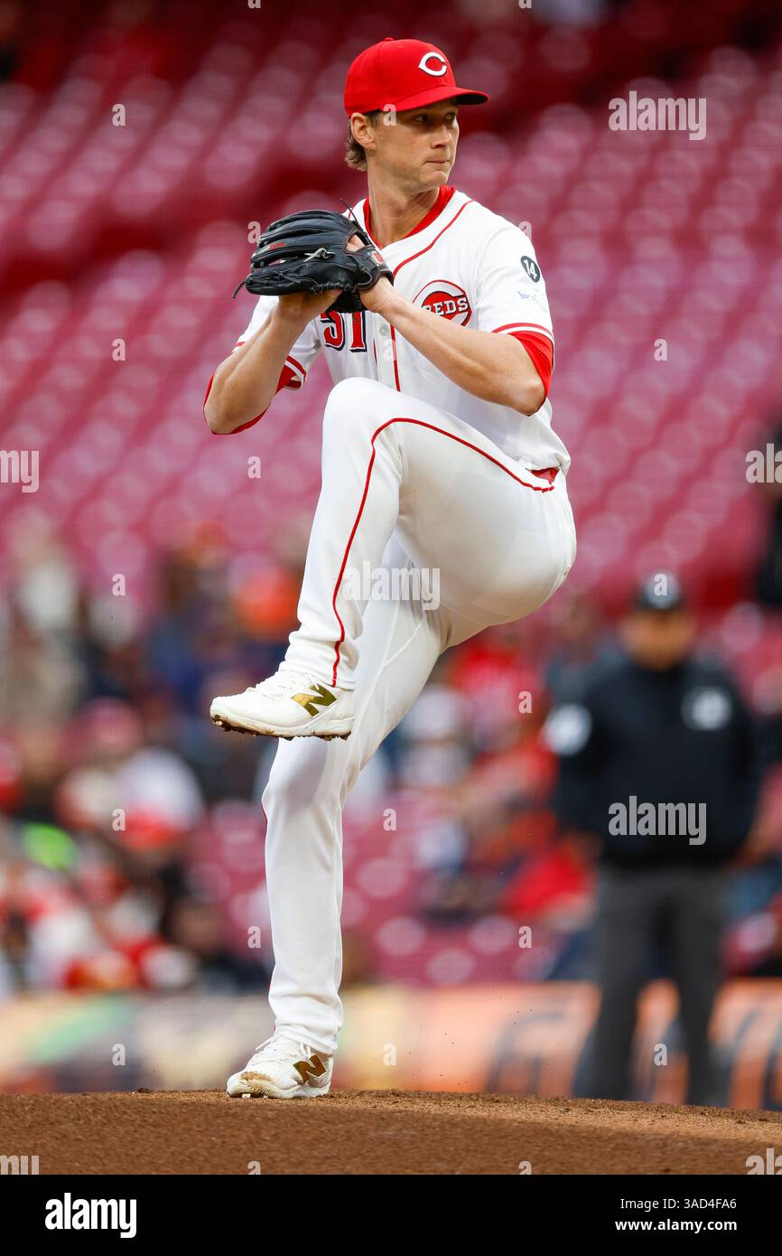 Cincinnati, United States. 31st Mar, 2025. Brady Singer #51 of the ...
