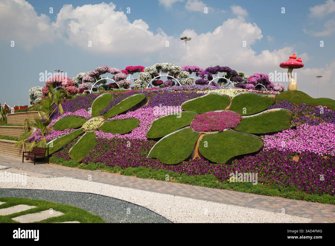 The beautiful colorful flowers and design inside the famous Miracle ...