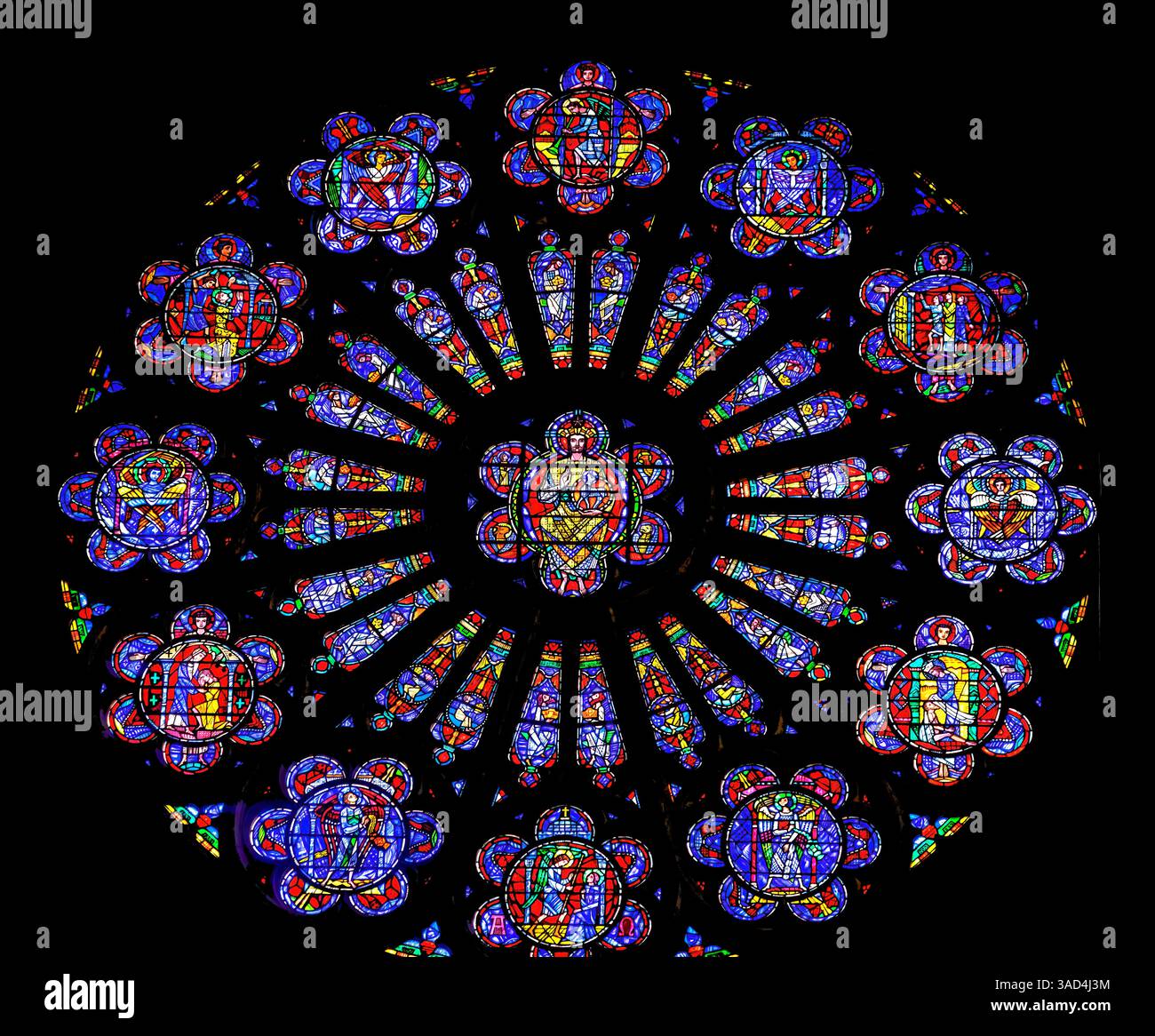 Jesus rose window stained glass, Washington National Cathedral ...