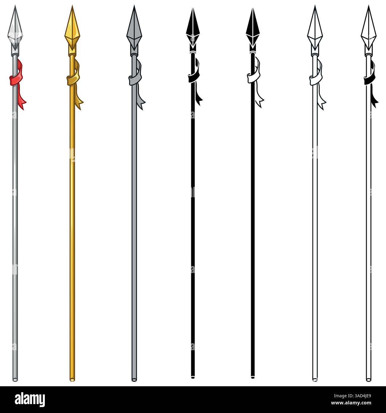 Ancient Combat Lance, Medieval Battle Lance Stock Vector Image & Art ...