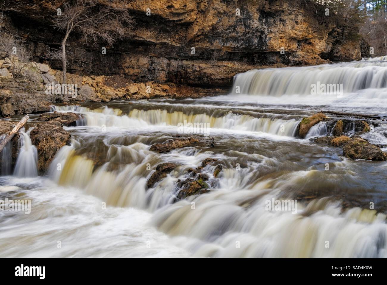 Willow River Falls at Willow River State Park in Hudson, Wisconsin, USA ...