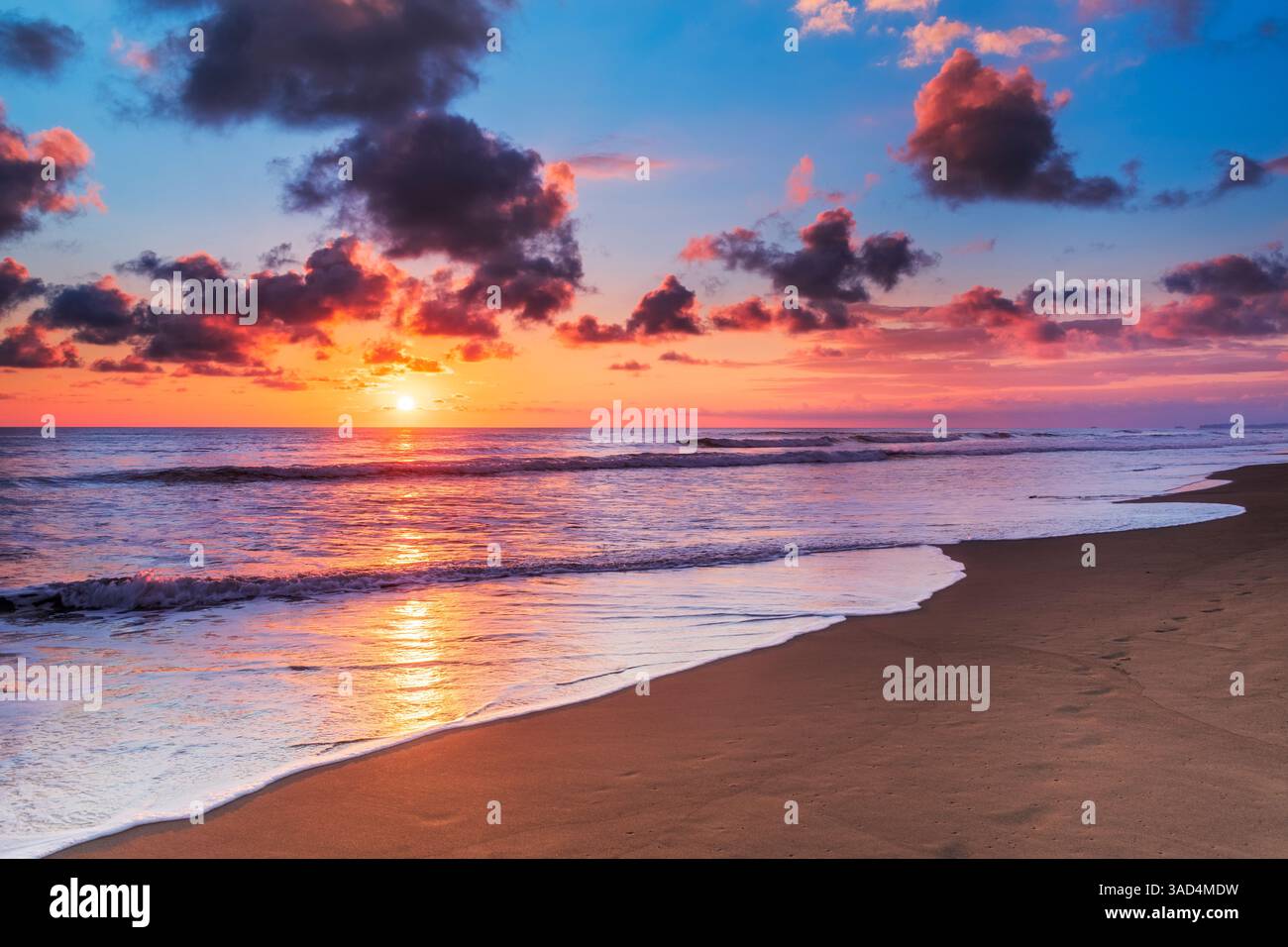 Sunset at Playa Matapalo, Puntarenas Province, Costa Rica Stock Photo ...