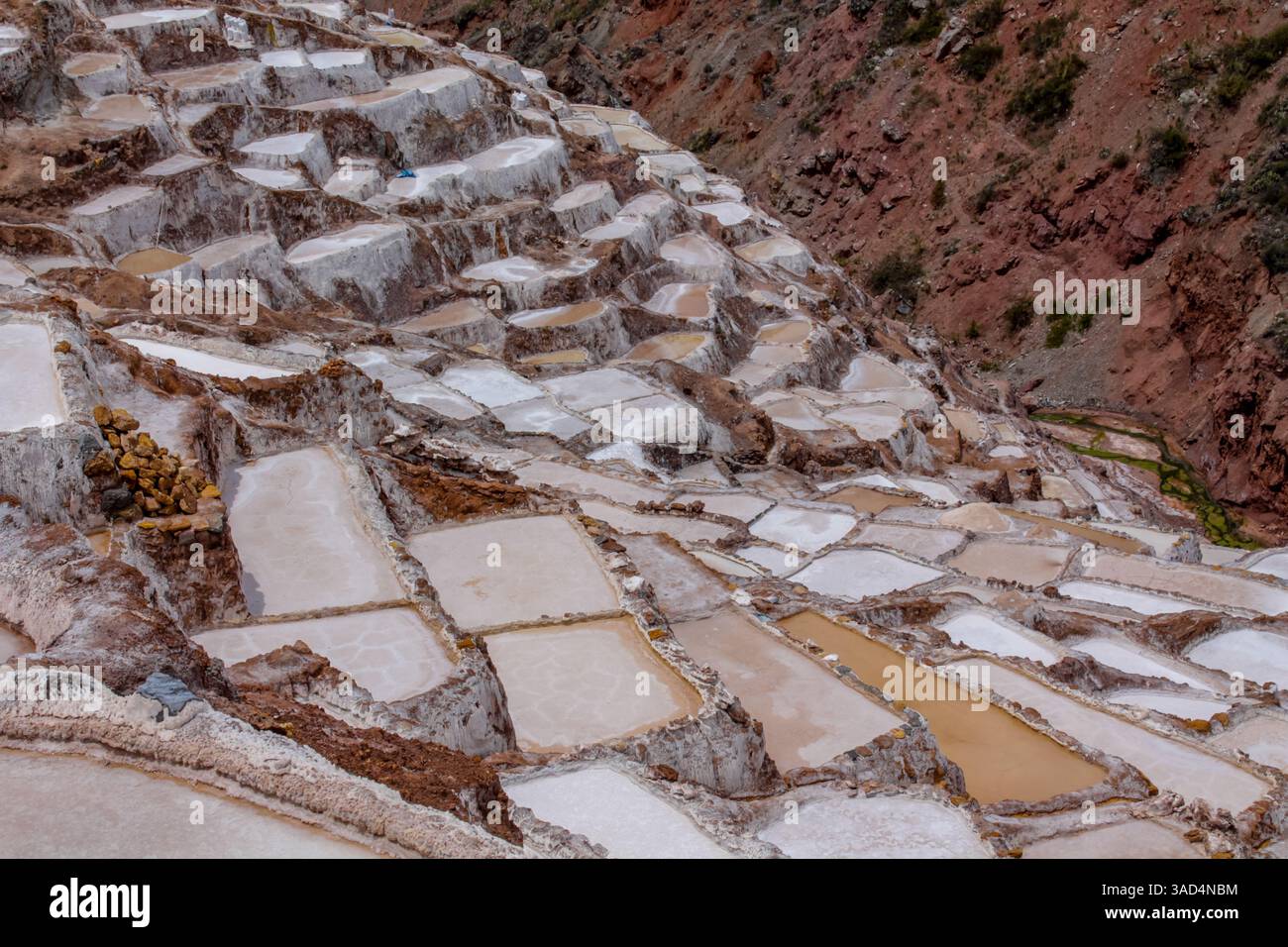 Salineras de Maras in Peru natural salt pools on the mountain terraces ...