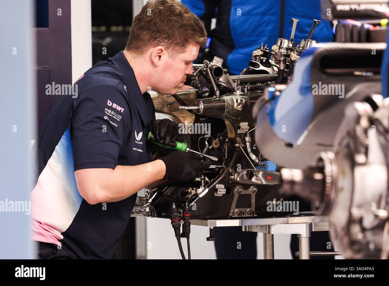 Suzuka, Japon. 04th Apr, 2025. Alpine F1 Team A525, mechanical detail ...