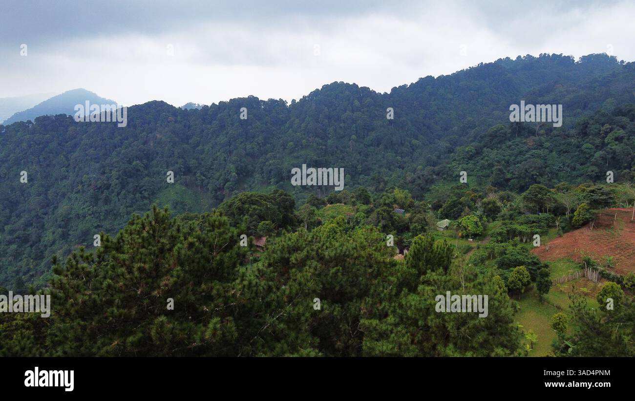 Aerial view of Puncak Langit camping ground, Bogor, Indonesia Stock ...