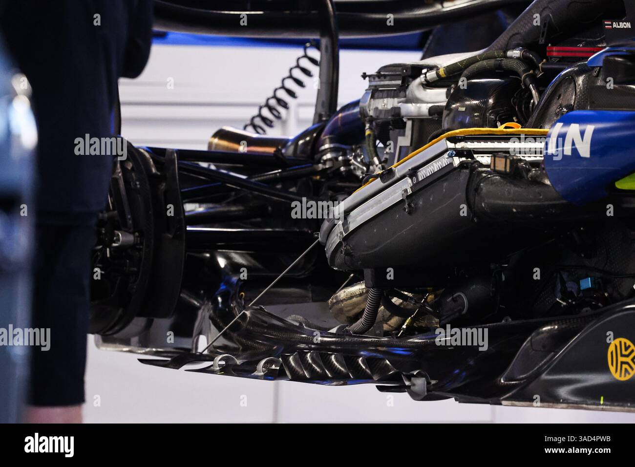 Williams Racing FW47, mechanical detail, radiator and engine, moteur ...