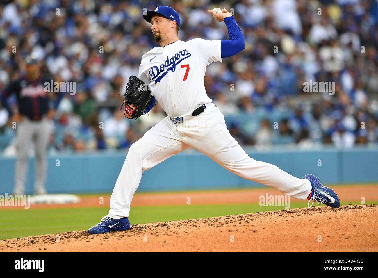 LOS ANGELES, CA - APRIL 02: Los Angeles Dodgers pitcher Blake Snell (7 ...