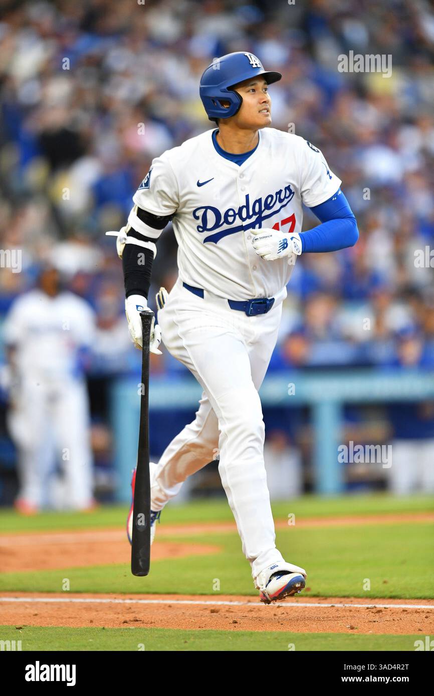 LOS ANGELES, CA - APRIL 02: Los Angeles Dodgers designated hitter ...