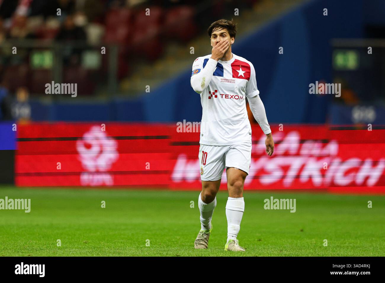 Warsaw, Poland. 02nd Apr, 2025. Frederico Duarte of Wisla Krakow seen ...