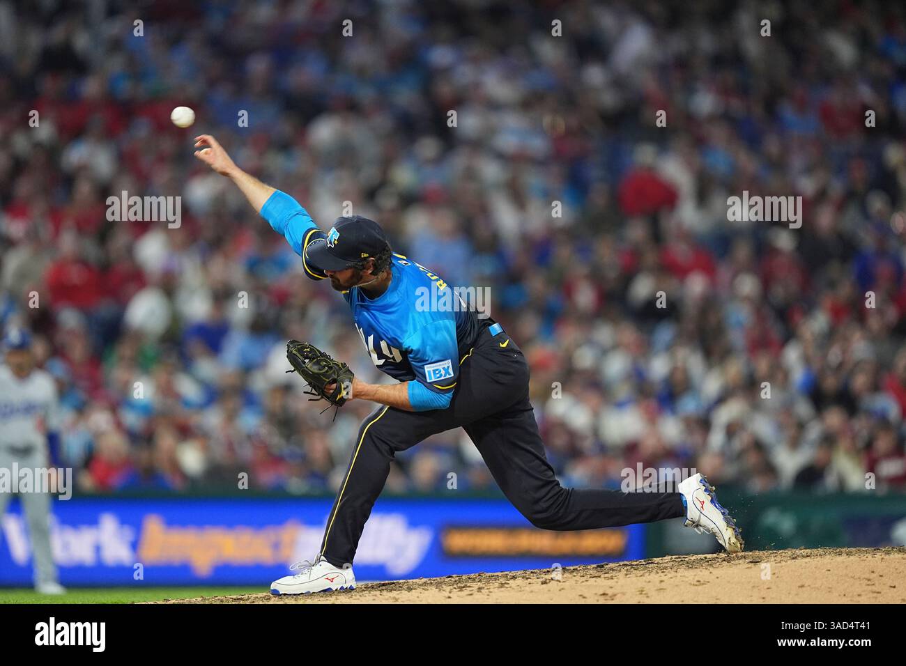 Philadelphia Phillies pitcher Jordan Romano in action during a baseball ...