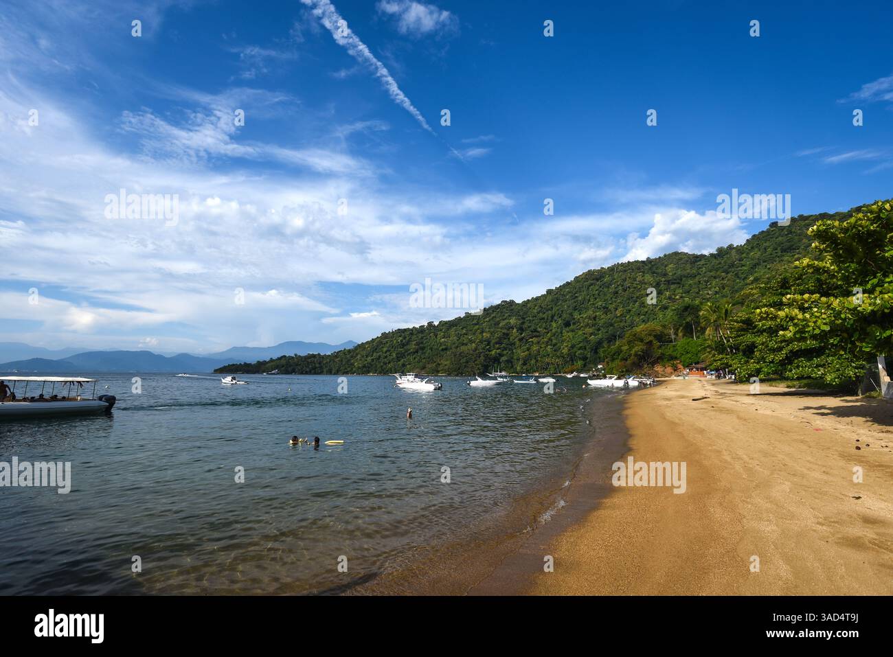 Tropical Shoreline with Calm Waters in Angra dos Reis, Brazil Stock ...