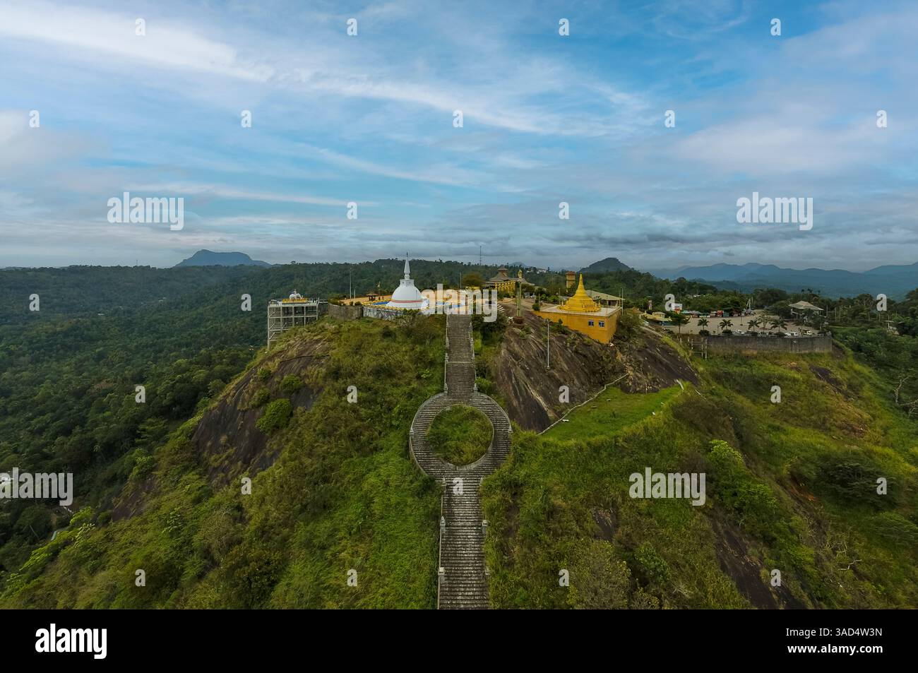 Nelligala International Buddhist Centre in Sri Lanka sits atop a scenic ...