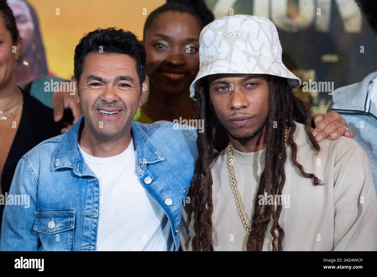 Paris, France. 04th Apr, 2025. Jamel Debbouze and Sloan Decombes ...