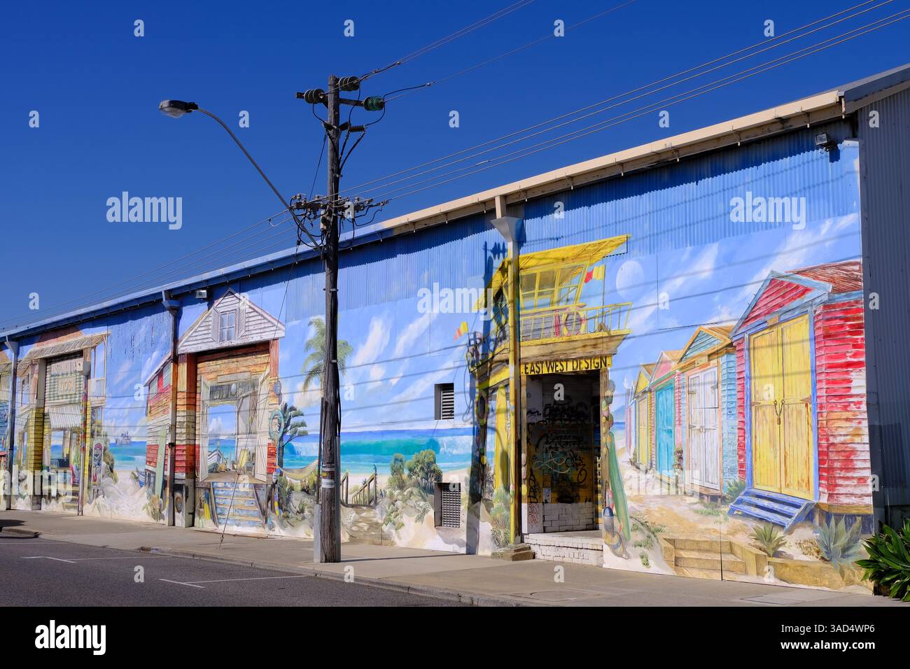 Colourful mural by Graeme Miles-Richards on East West Design furniture ...