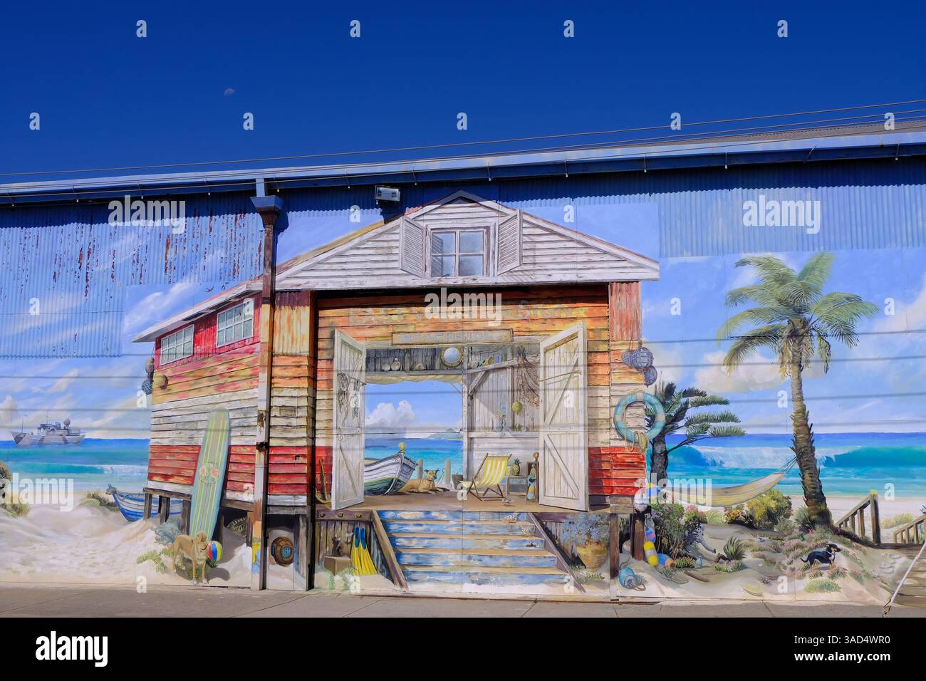 Colourful mural by Graeme Miles-Richards on East West Design furniture ...