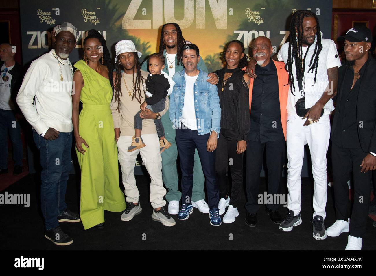 Paris, France. 04th Apr, 2025. A guest, Lucile Kancel, Sloan Decombes ...