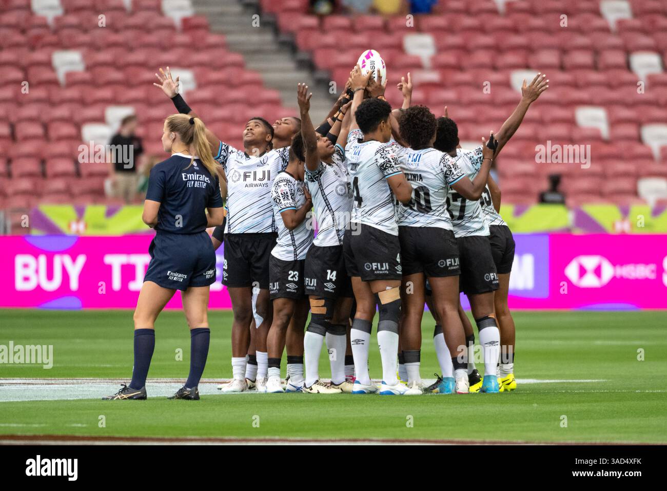 SINGAPORE, SINGAPORE. APRIL 5th 2025 HSBC Singapore 7s Rugby. Fiji beat ...