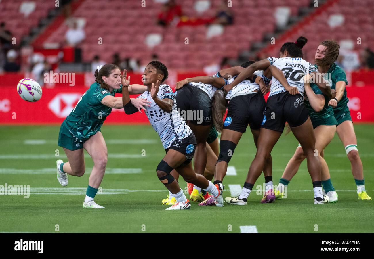 SINGAPORE, SINGAPORE. APRIL 5th 2025 HSBC Singapore 7s Rugby. Fiji beat ...