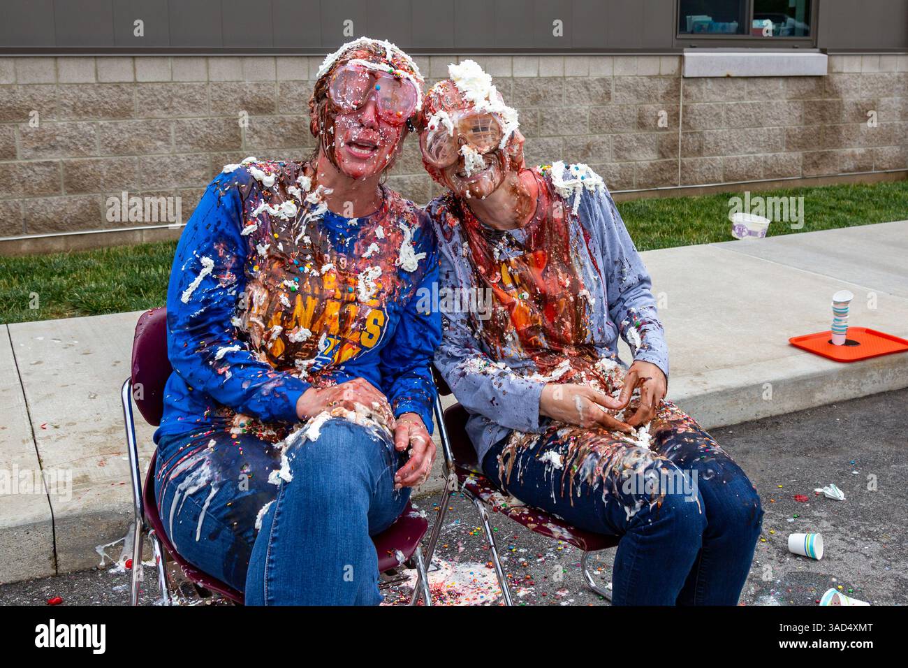 Teachers became "human sundaes" during a fundraiser at Blackhawk ...