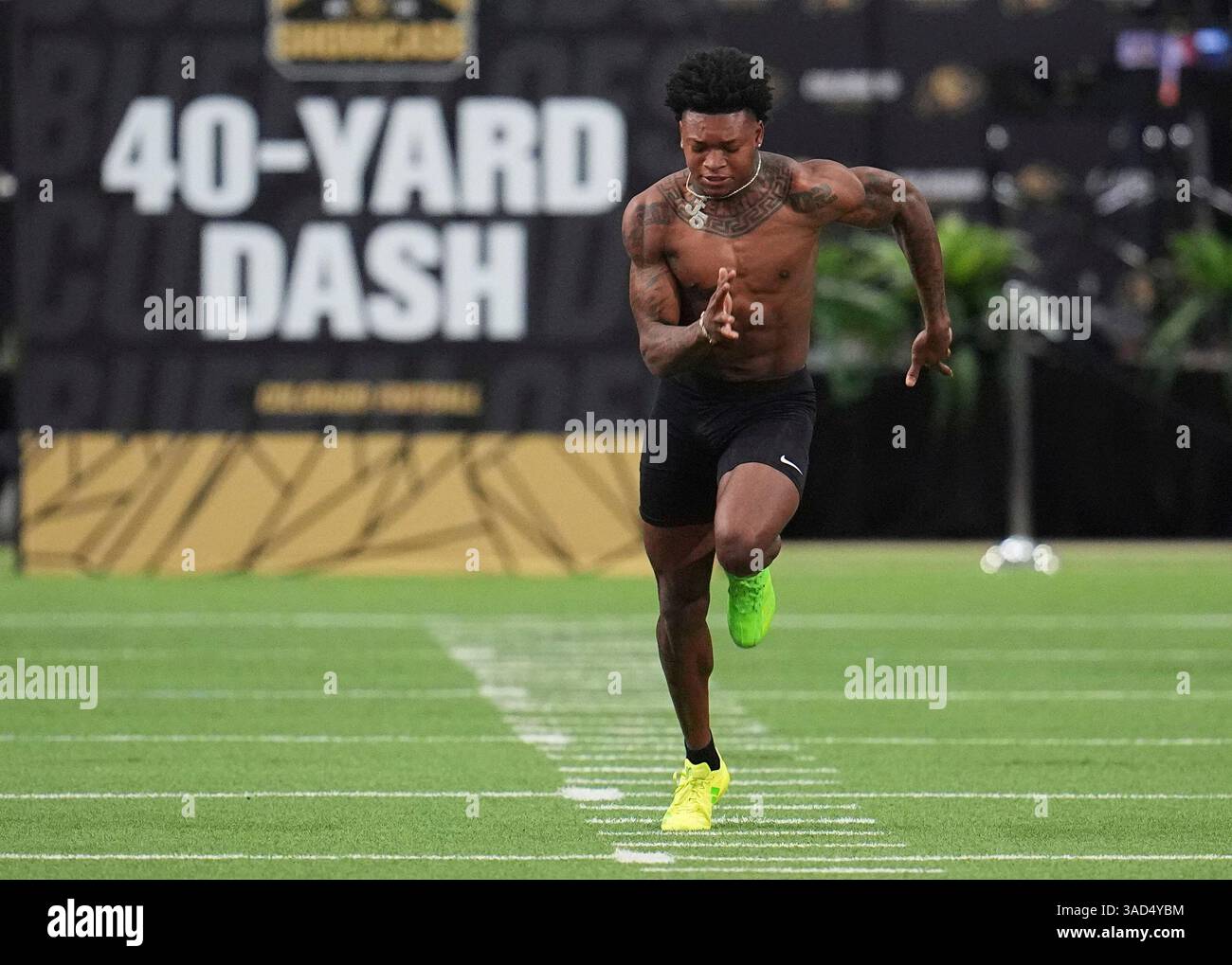 Colorado wide receiver Jimmy Horn Jr. takes part in the 40-yard dash ...