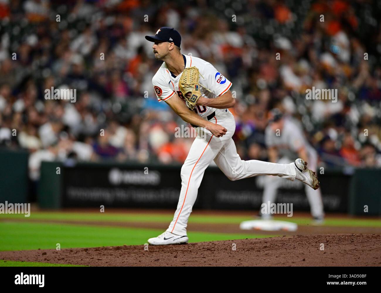 Houston, United States. 01st Apr, 2025. Houston Astros relief pitcher ...