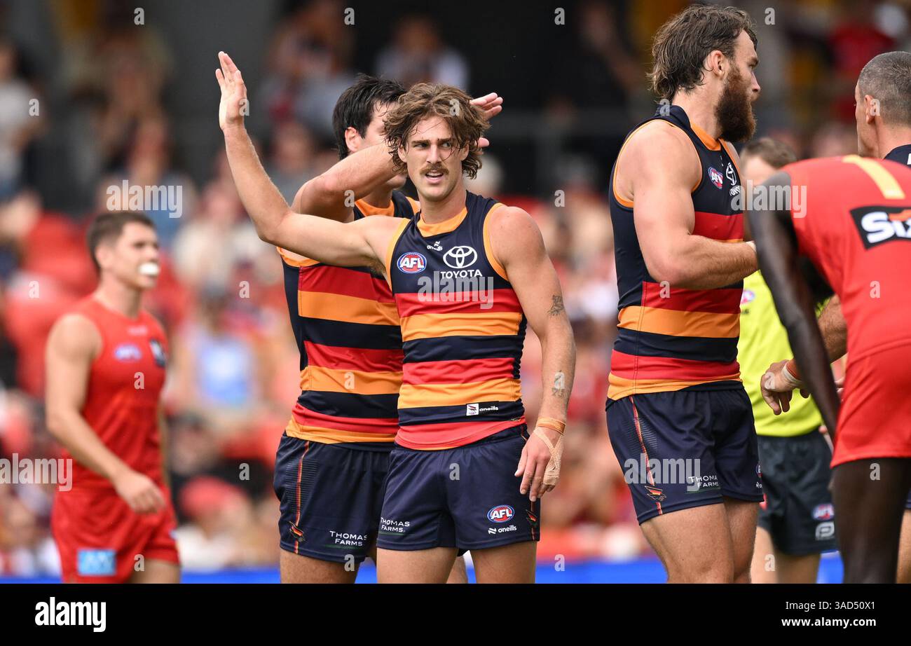 James Peatling of the Crows reacts after kicking a goal during the AFL ...