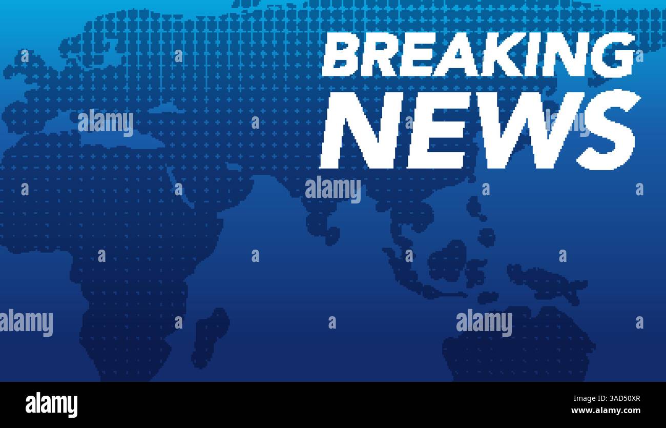 Dynamic vector illustration featuring a world map and bold 'Breaking ...