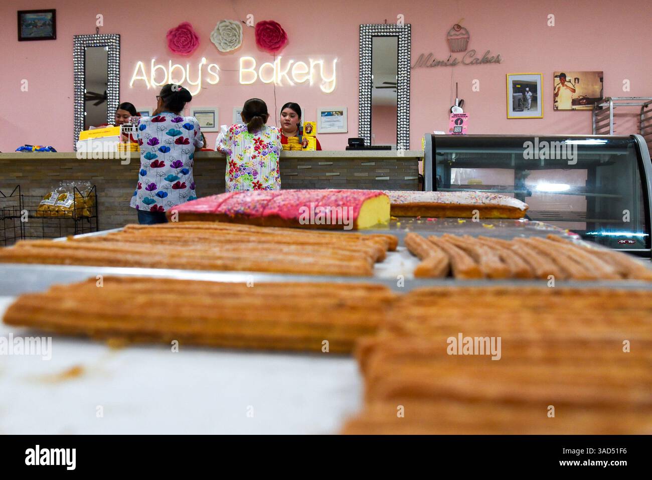 Customers visit Abby's Bakery in Los Fresnos, Texas, after the owners ...