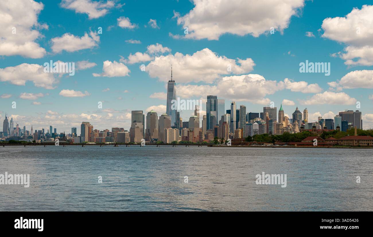 NYC skyline with skyscrapers. Manhattan and Brooklyn. New York City ...