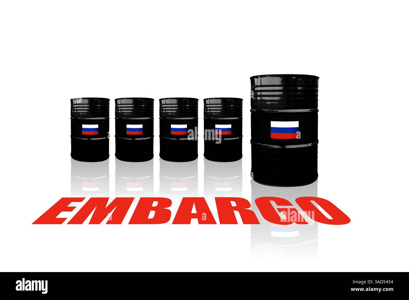 Russian crude oil barrel. Tariffs, sanctions and embargo for Russia ...