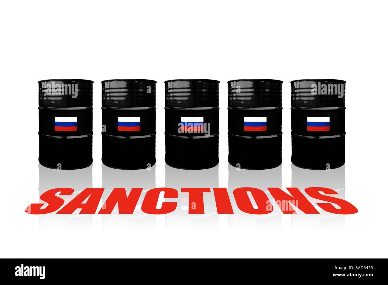 Russian crude oil barrel. Tariffs, sanctions and embargo for Russia ...