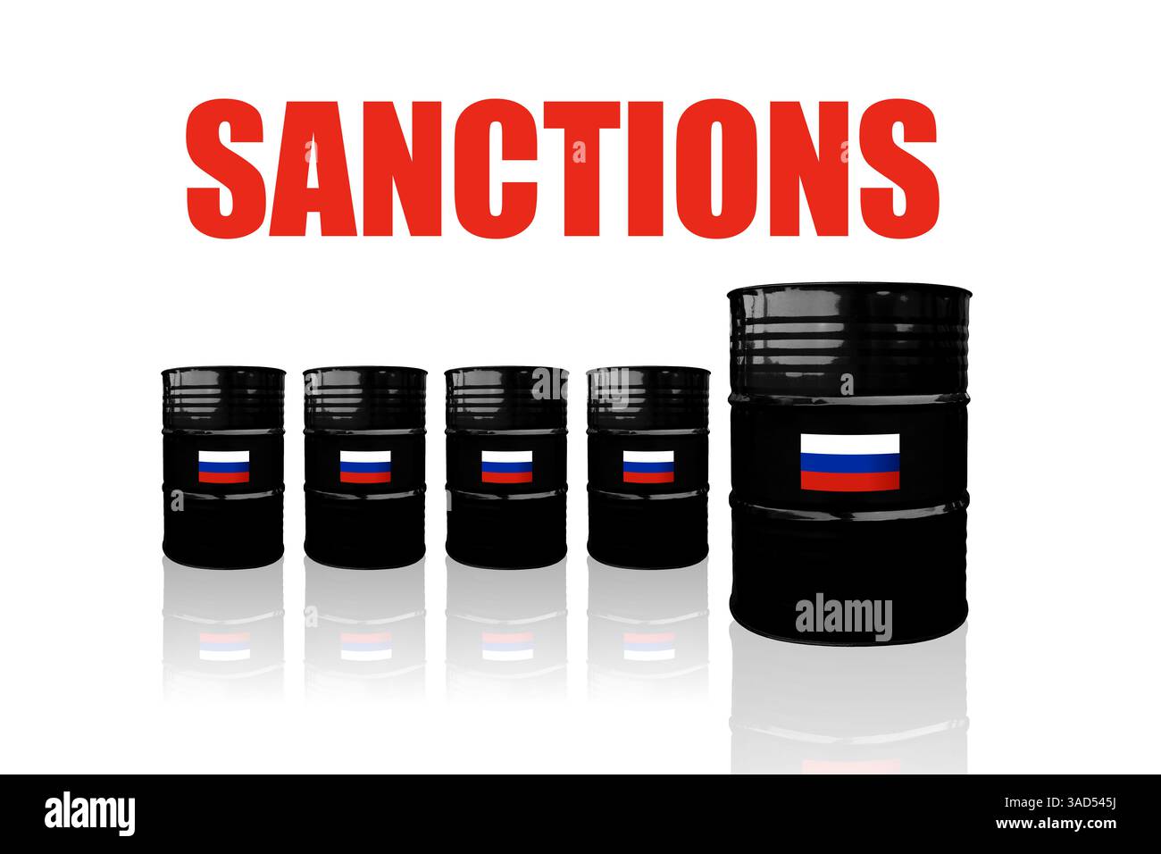Russian crude oil barrel. Tariffs, sanctions and embargo for Russia ...