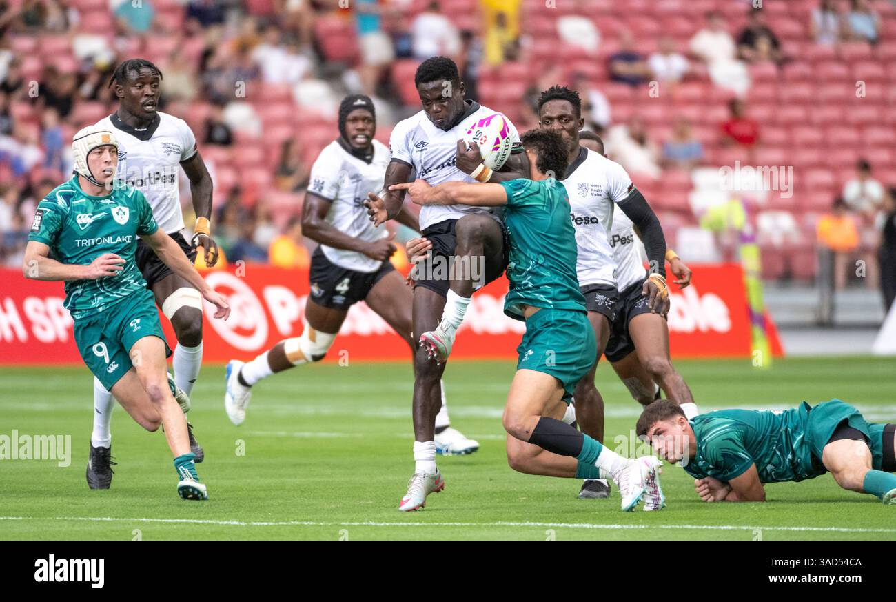 SINGAPORE, SINGAPORE. APRIL 5th 2025 HSBC Singapore 7s Rugby. Kenya ...