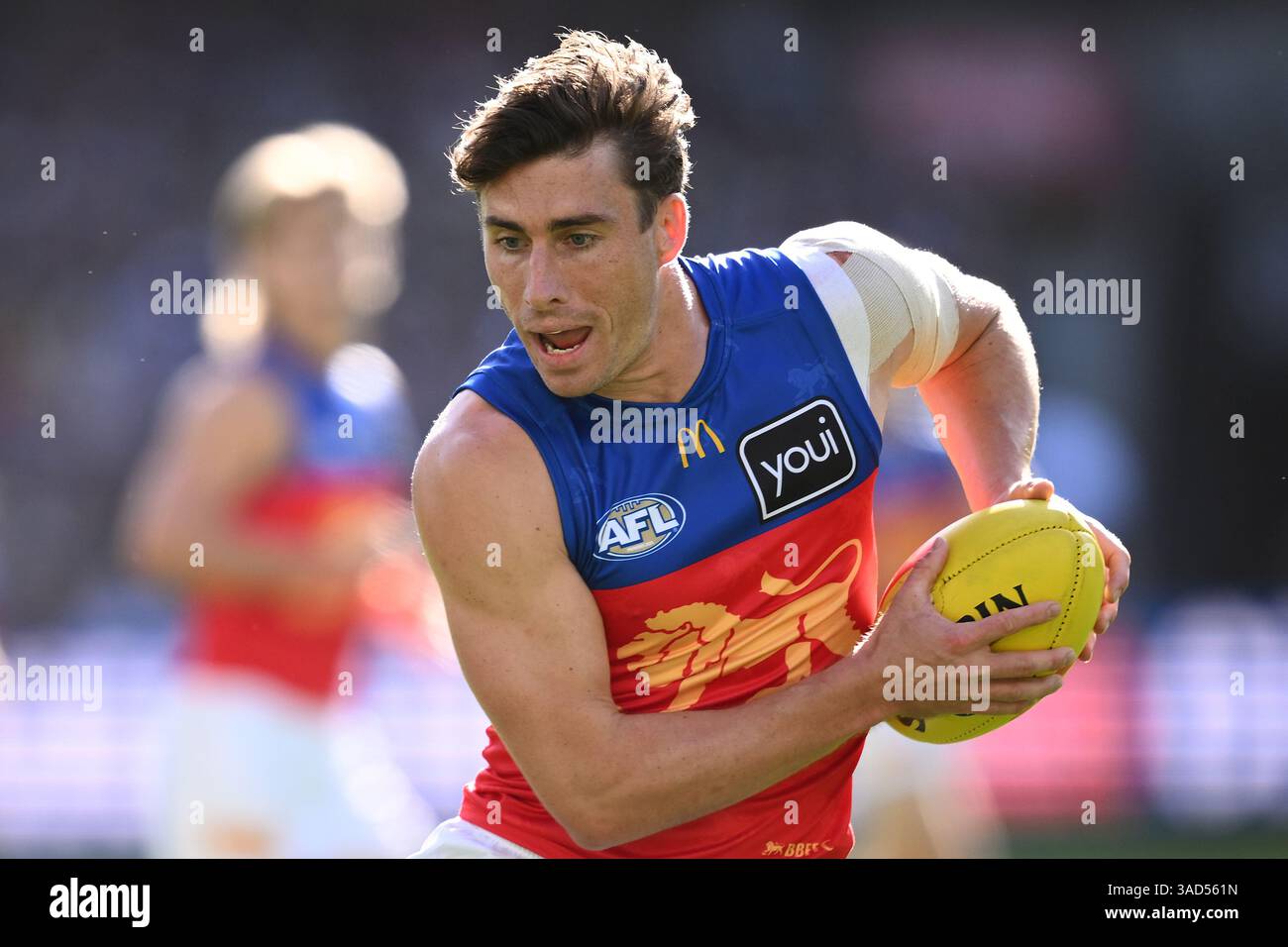 Melbourne, Australia. 05th Apr, 2025. Noah Answerth of the Lions during ...