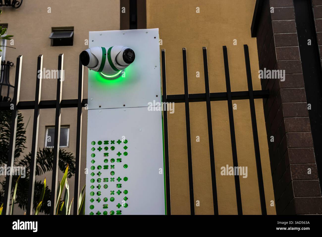 Sao Paulo, SP, January 22, 2025. Urban security totem Gabriel with ...