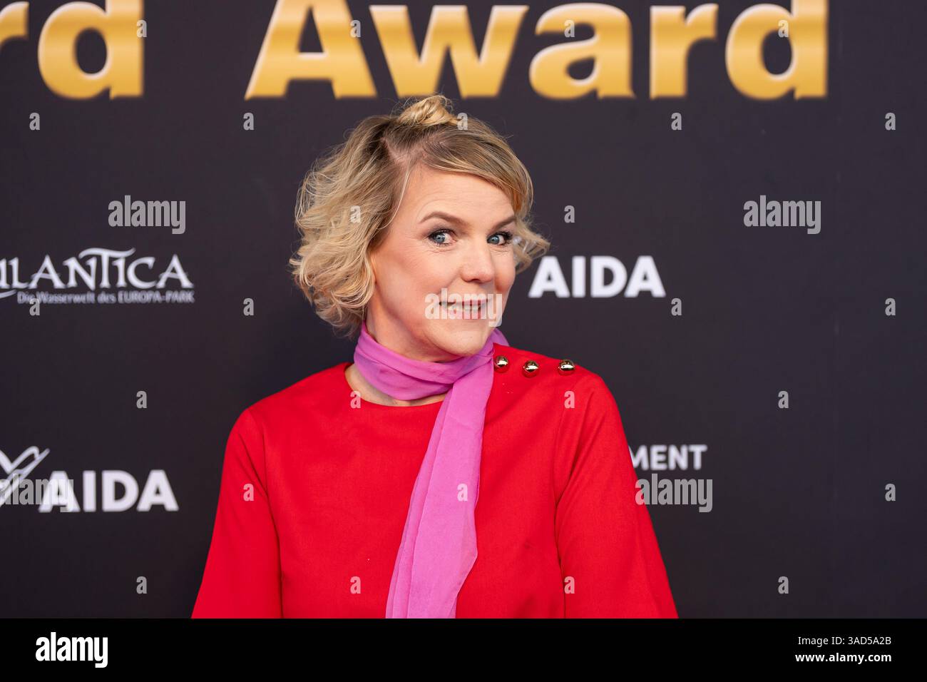 Rust, Germany. 04th Apr, 2025. Comedian and actress Mirja Boes stands ...