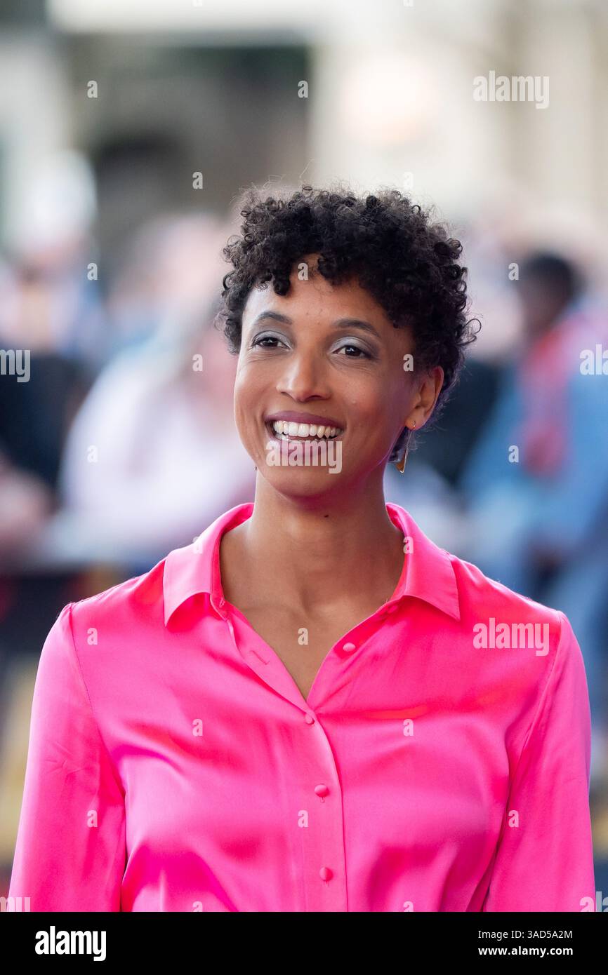 04 April 2025, Baden-Württemberg, Rust: Malaika Mihambo, track and ...