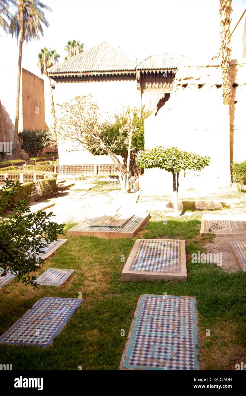 The Saadian Tombs, built in the 16th century by Sultan Ahmad al-Mansur ...