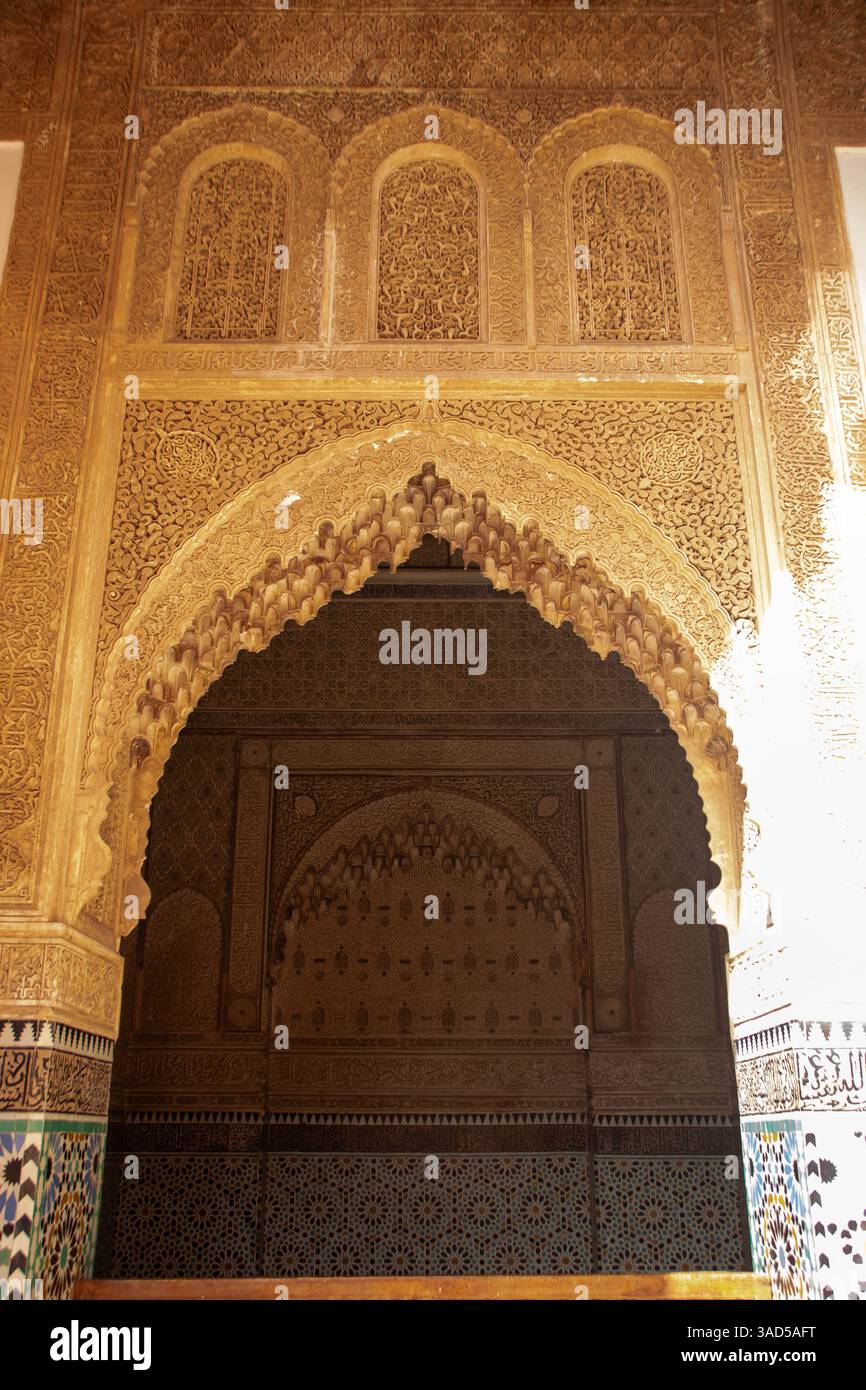 The Saadian Tombs, built in the 16th century by Sultan Ahmad al-Mansur ...