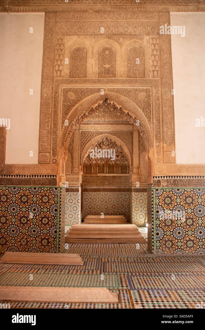 The Saadian Tombs, built in the 16th century by Sultan Ahmad al-Mansur ...