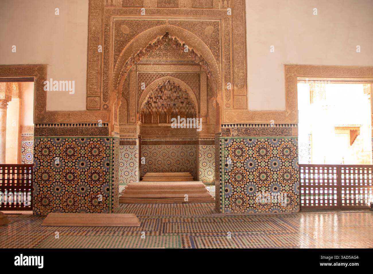 The Saadian Tombs, built in the 16th century by Sultan Ahmad al-Mansur ...