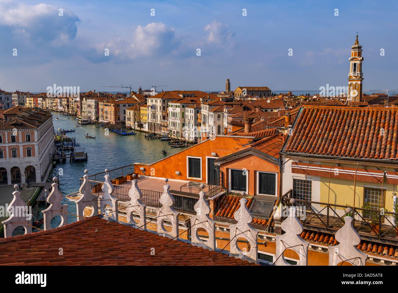 City of Venice in Italy. Cityscape with the Grand Canal, elevated view ...