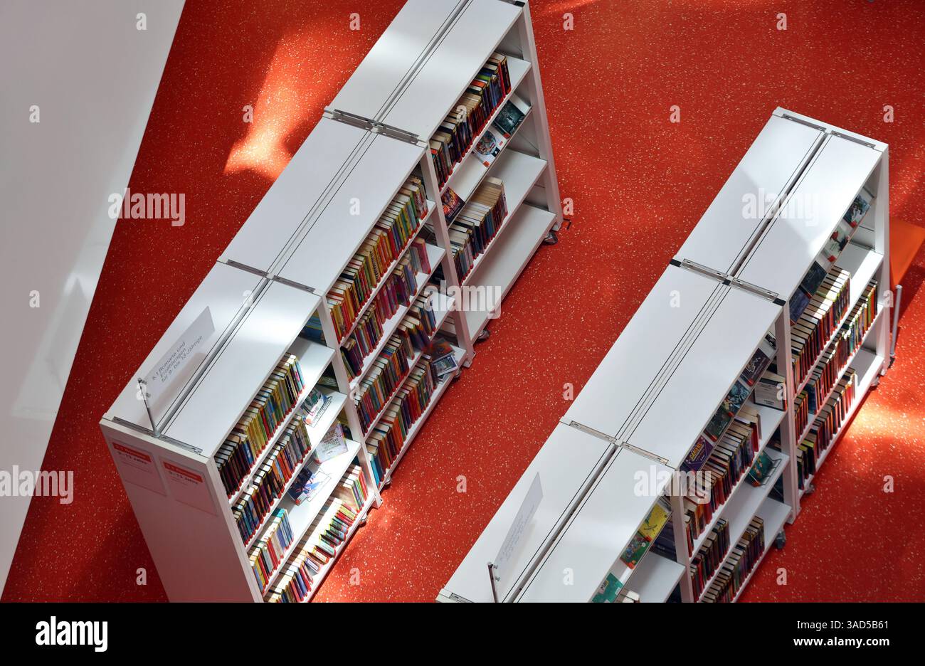 Augsburg, Germany. 04th Apr, 2025. There are two shelves of children's and young adult books in ...